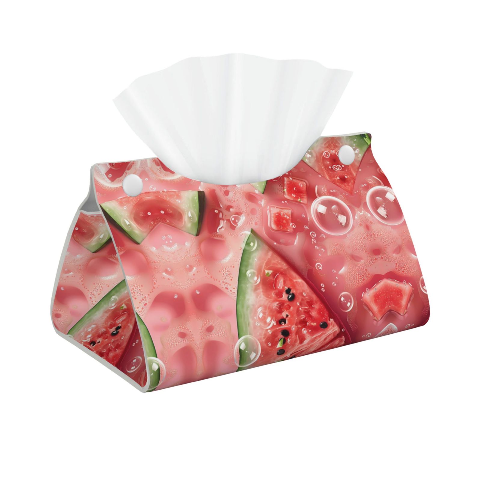 Refreshing Watermelon Slices Long Leather Tissue Box Cover - Tissue Box ...