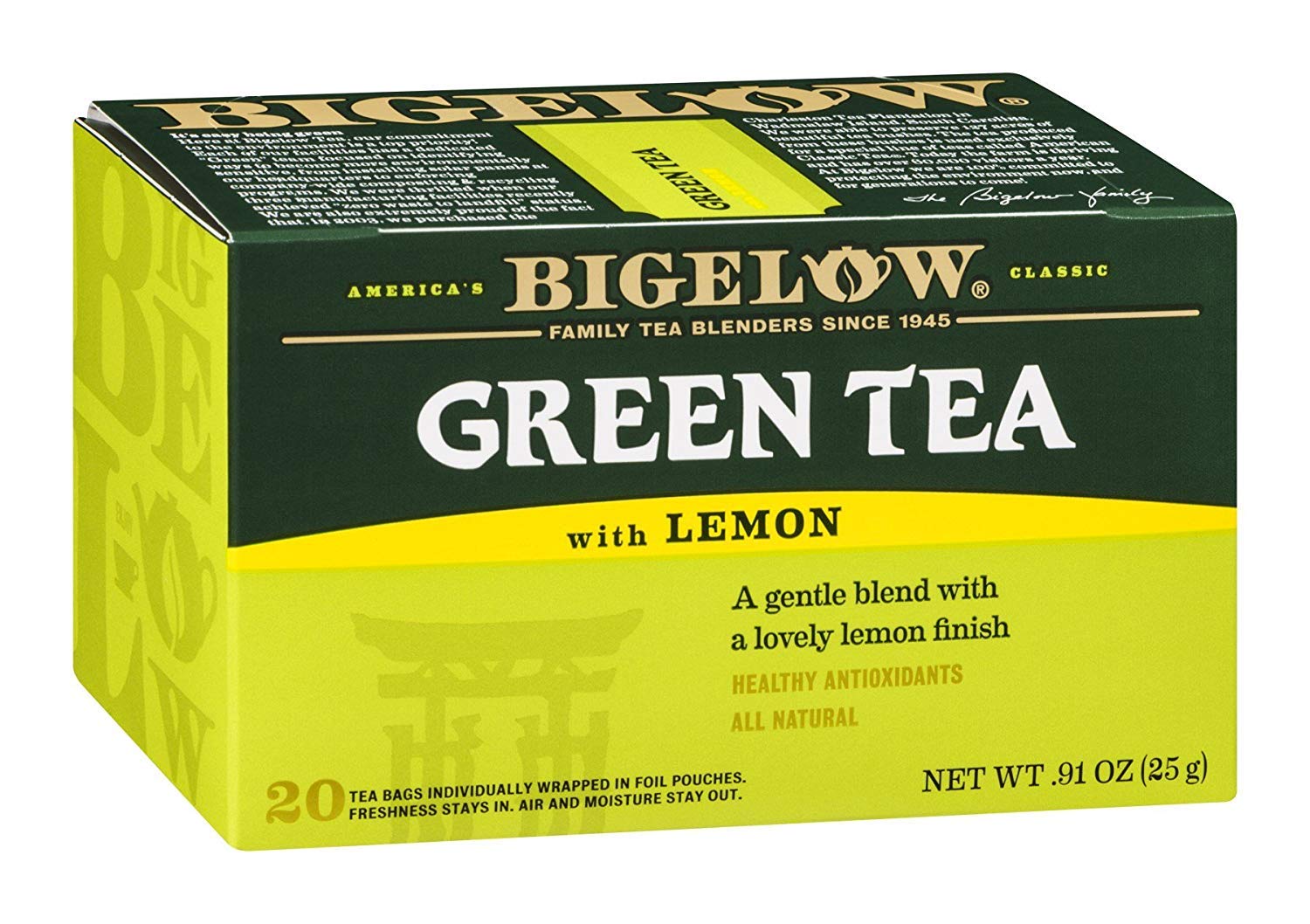 Refreshing and Zesty Bigelow Green Lemon Tea - 20 Bags for a Delightful ...