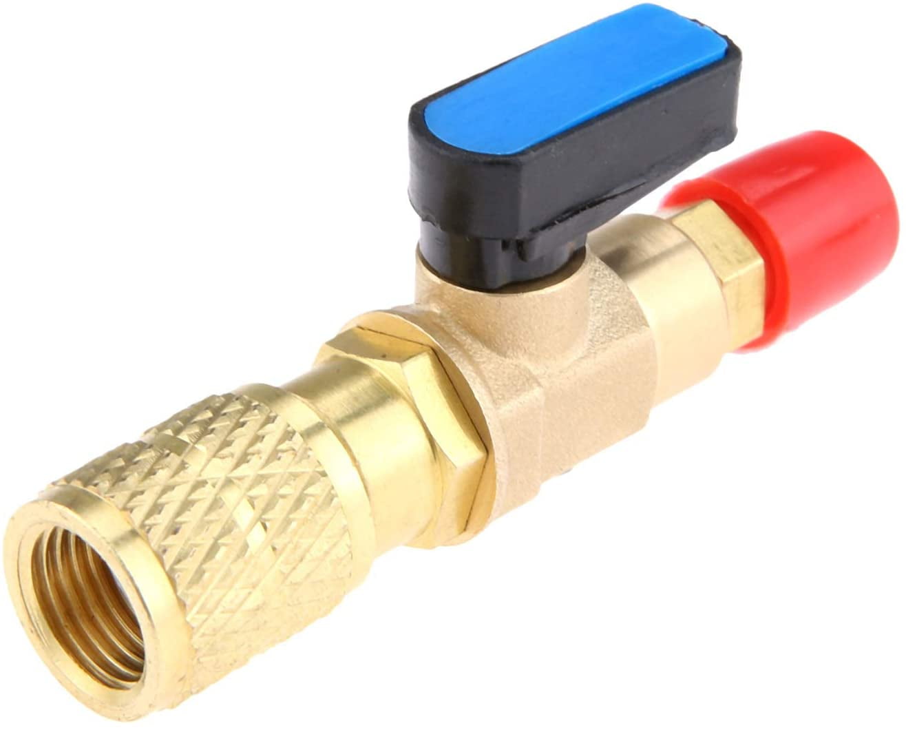 Refrigerant Ball Valve Adapter 1/4" SAE for Air Conditioner HVAC A/C ...