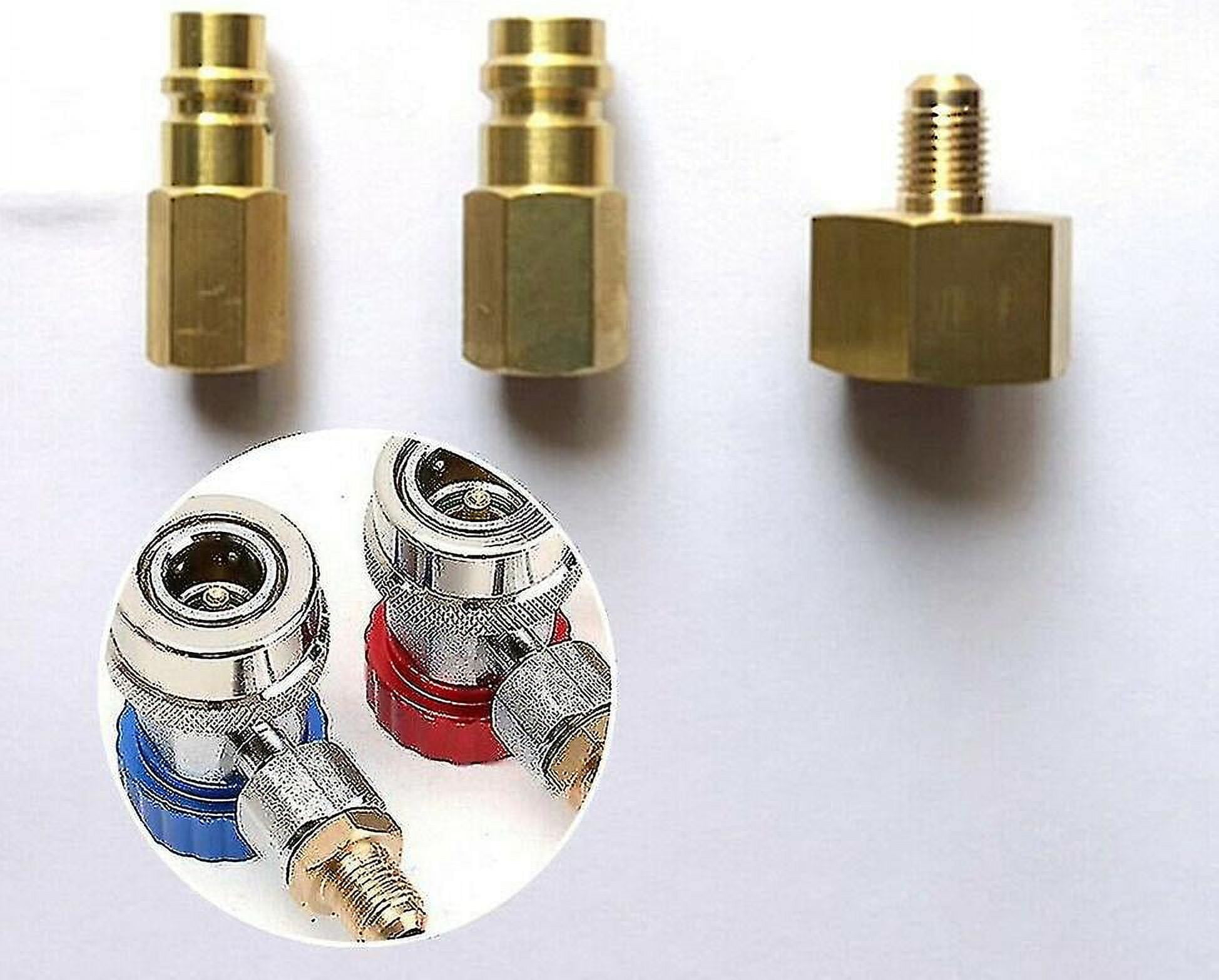 Refrigerant Bottle Adapter Set For R134a 1/4sae Thread W21.8 To 1/4sae ...