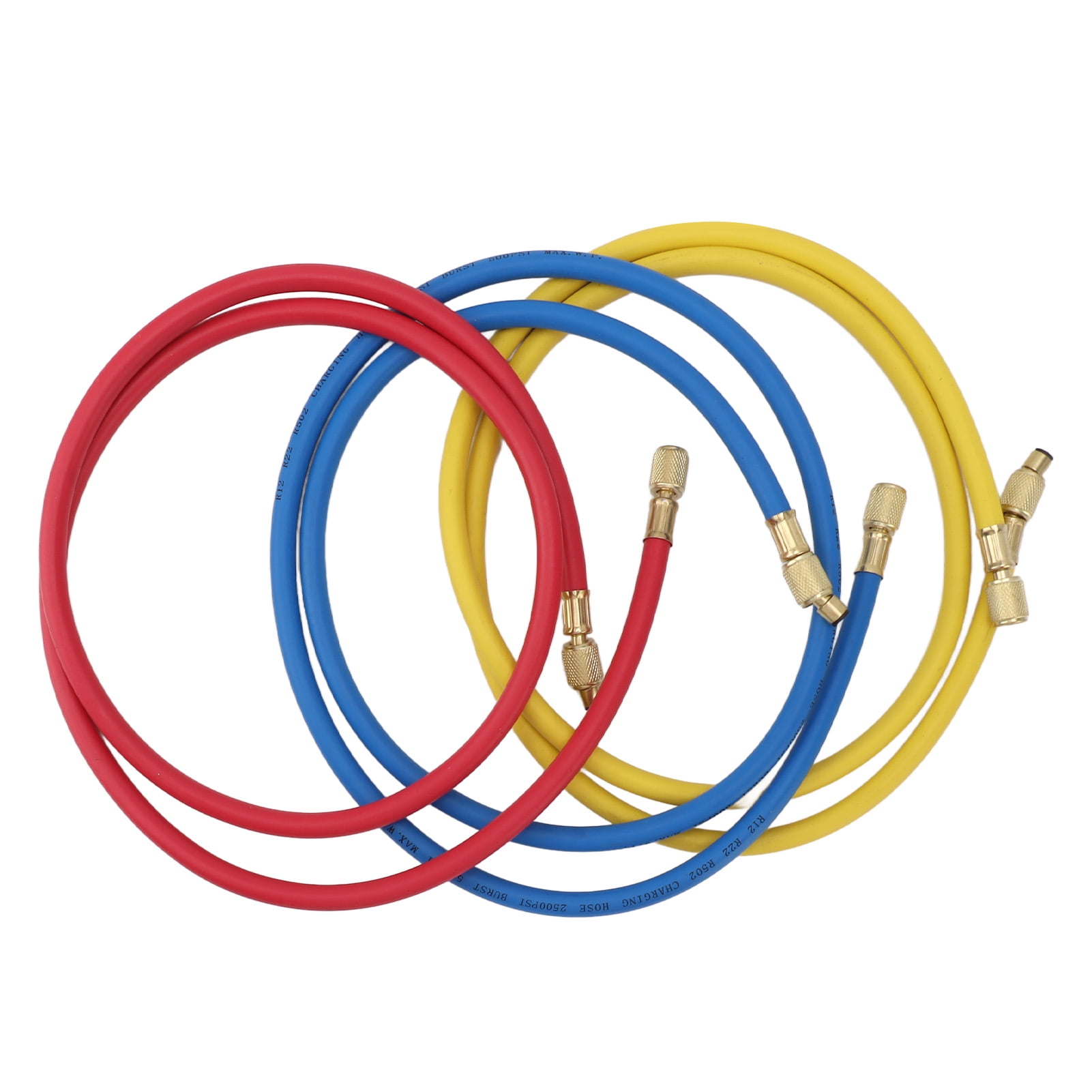 Refrigerant Charging Hose with Ball Valve 3pcs 90cm R12 R22 R502 1/4in ...