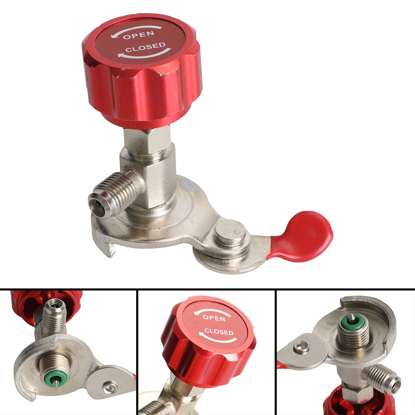 Refrigerant Dispenser Valve Tool 1/4 Sae Can Tap Valve Bottle Opener ...