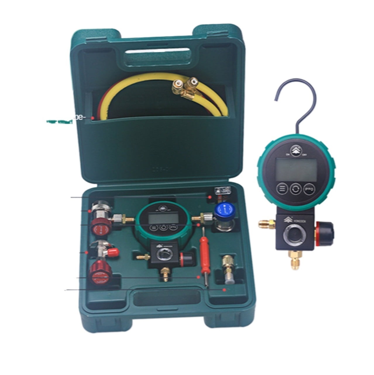 Refrigerant Pressure Gauge Manifold Digital Refrigeration Tester Vacuum ...