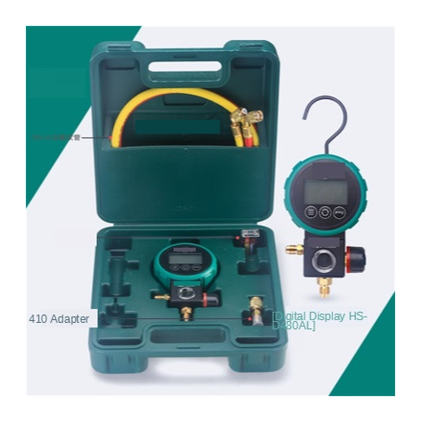 Refrigerant Pressure Gauge Manifold Digital Refrigeration Tester Vacuum ...