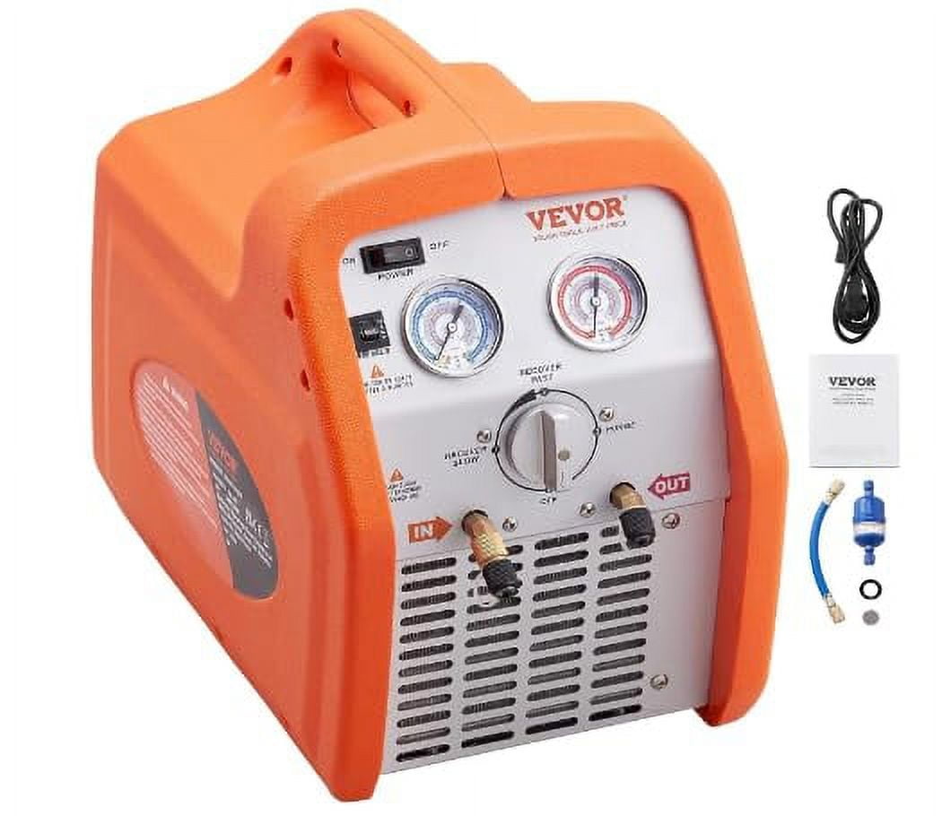 Refrigerant Recovery Machine,110-120V AC 3/4HP Single Cylinder Portable ...