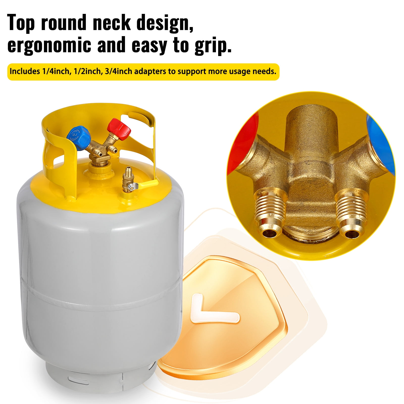 Refrigerant Recovery Tank with Float Switch, 50LB Capacity - Walmart.com