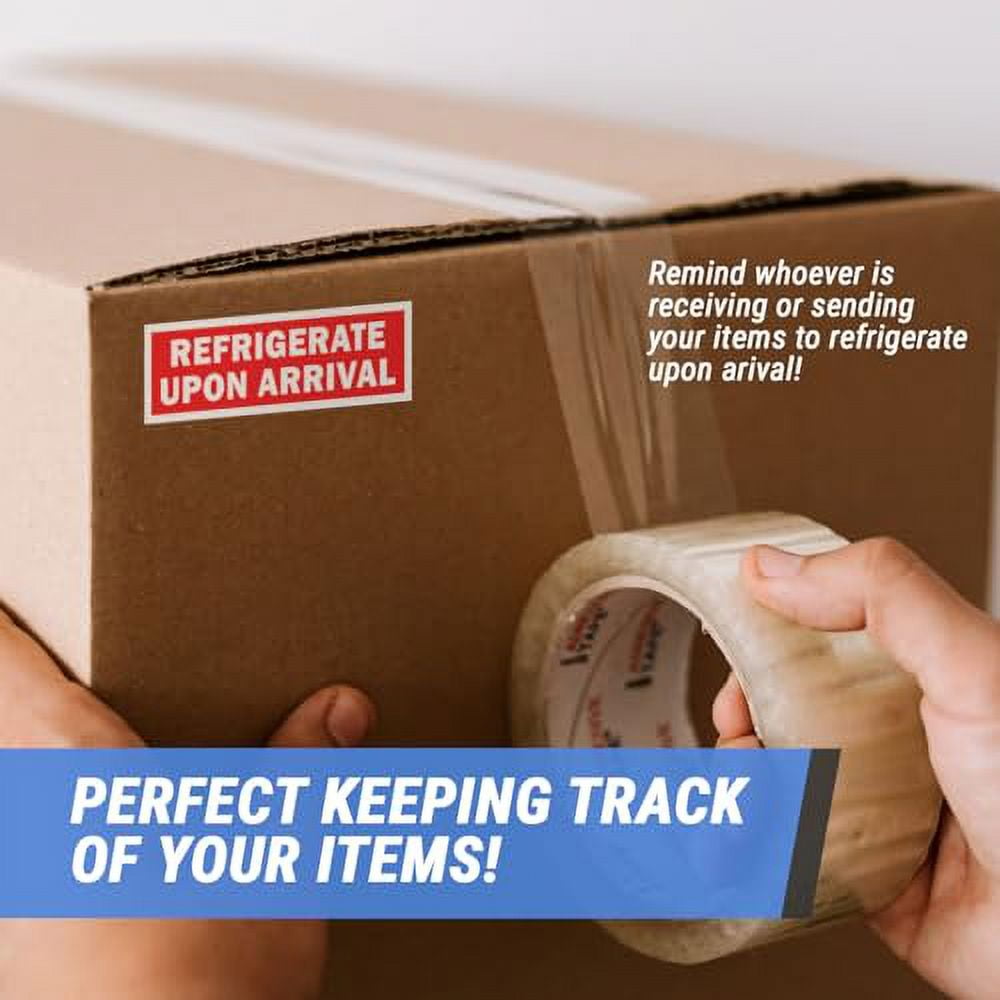 Refrigerate Upon Arrival Stickers (1.5 x 4 inch, Red - 1200 Labels ...