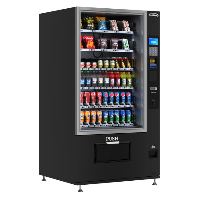 Refrigerated Snack and Drink Vending Machine with 60 Slots and Coin ...