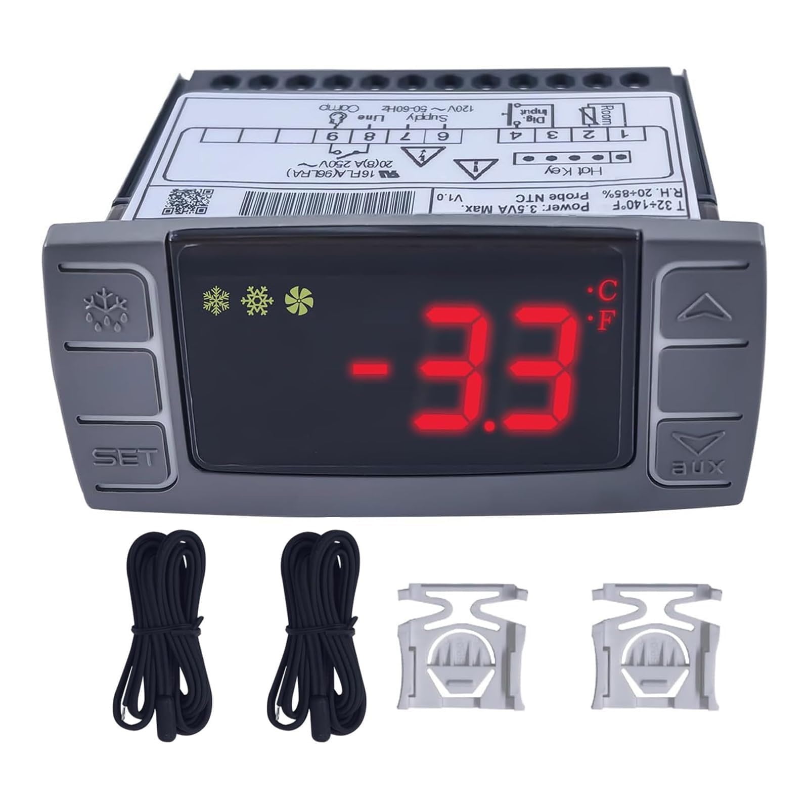 Refrigeration Temperature Control Device With Double Mounting Brackets ...