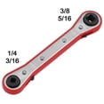 Refrigeration Tool Service Wrench - 1/4 x 3/16 x 3/8 x 5/16 Ratchet Box ...
