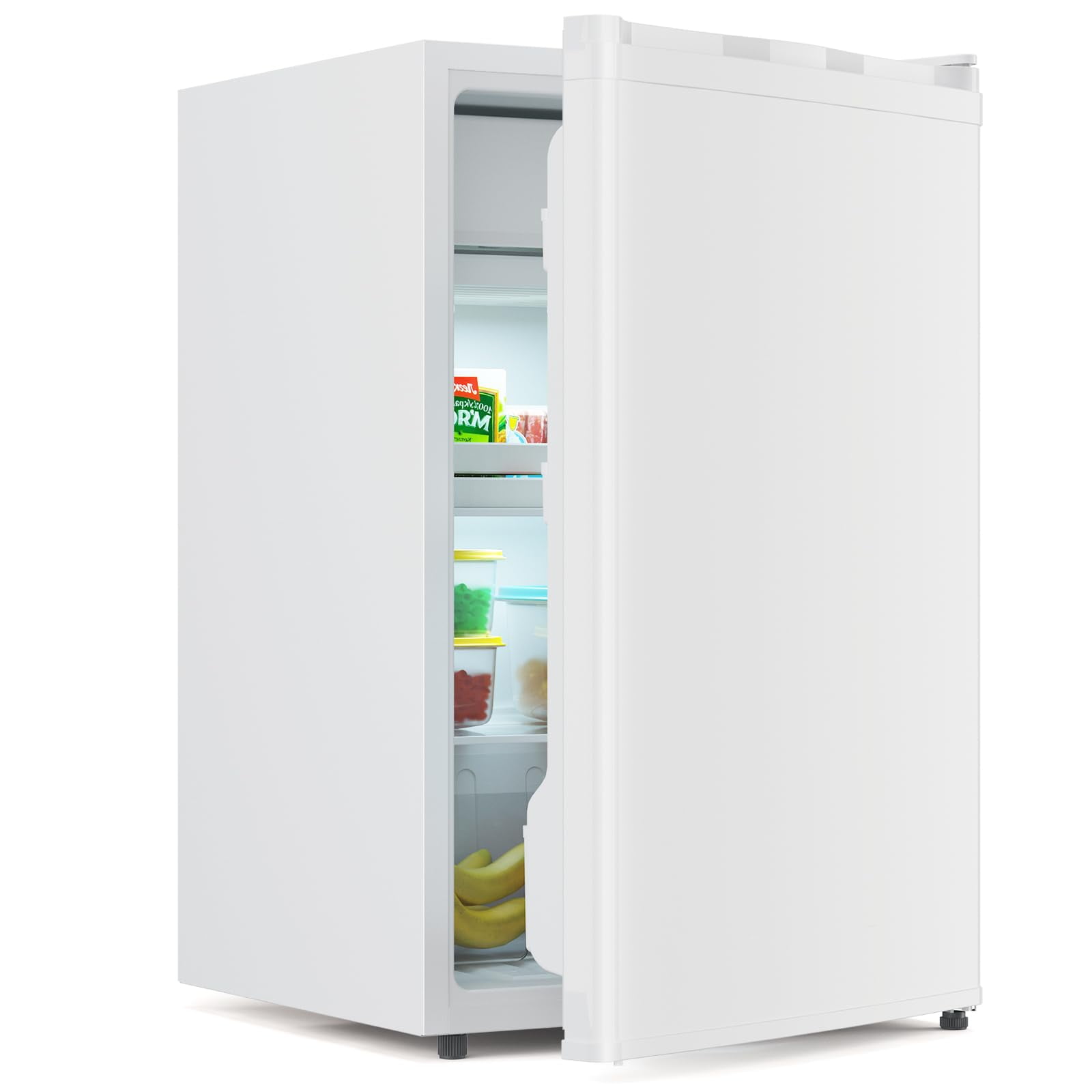 Refrigerator 122LPortable Compact Fridge, 4.3 Cu.Ft. Single Door Mini ...