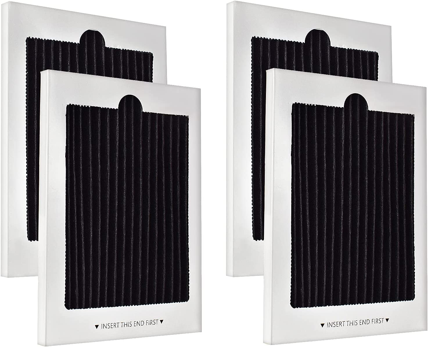 Refrigerator Air Filter Replacement, 4 Pack Carbon Filter Compatible ...