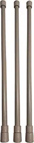 Refrigerator Bars and Cupboard Shelf Safety Bars Grey (3-Pack Set ...