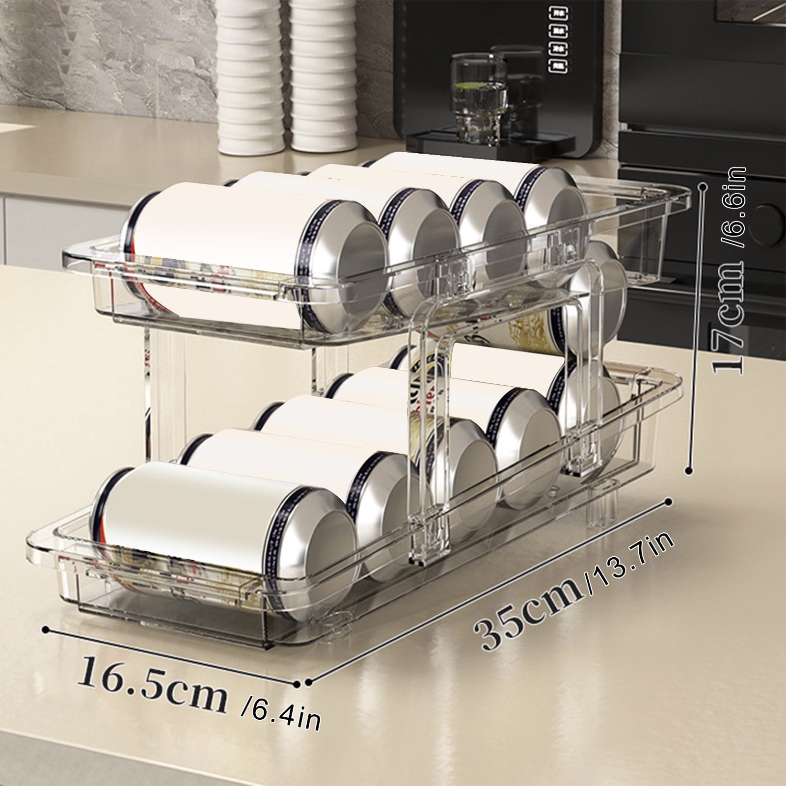 Refrigerator Beverage Can Storage Rack Soda Can Organizer Easy Access ...
