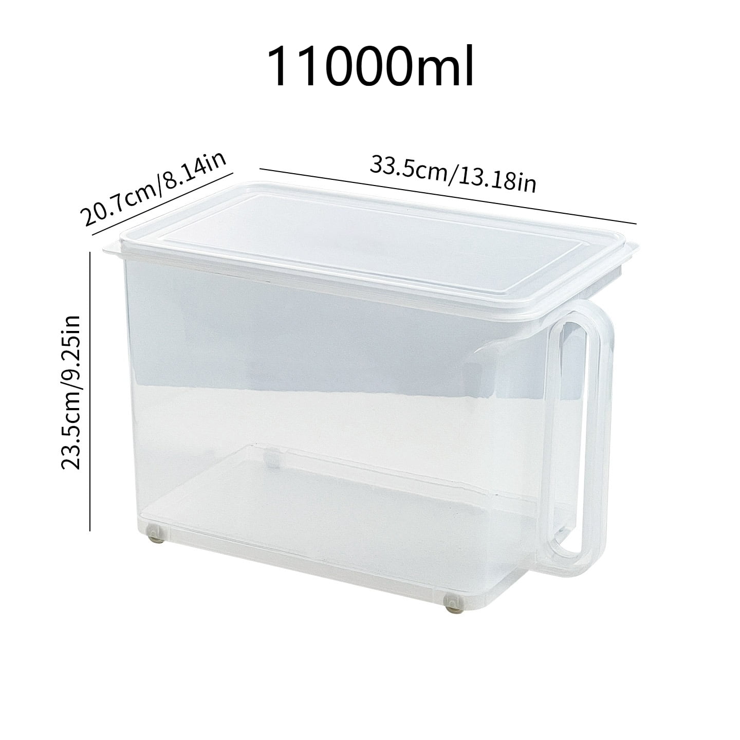 Refrigerator Clear Plastic Sealed Storage Box With Handle Fruit ...