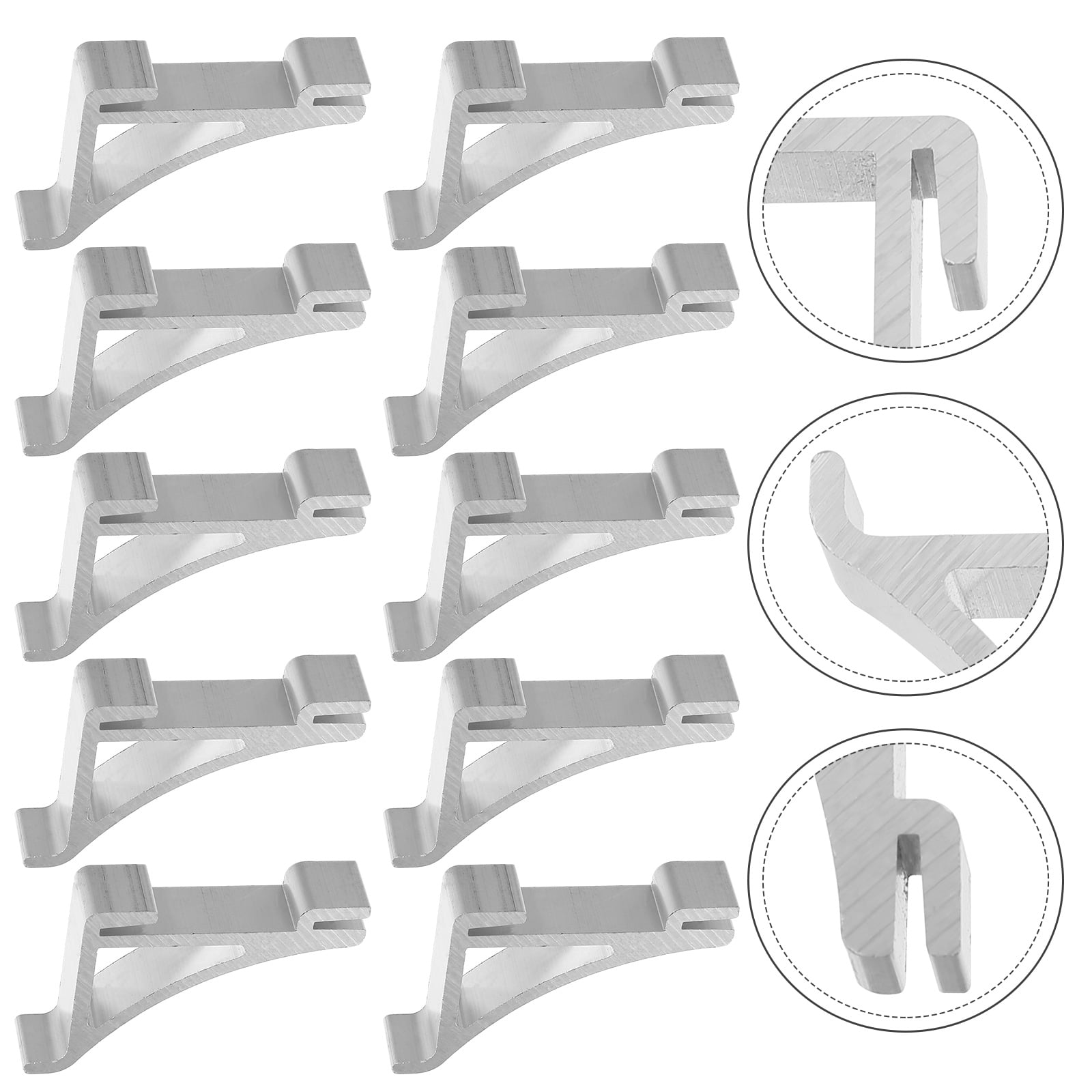 FRCOLOR 10Pcs Easy Install Aluminum Refrigerator Shelf Clip Hooks ...