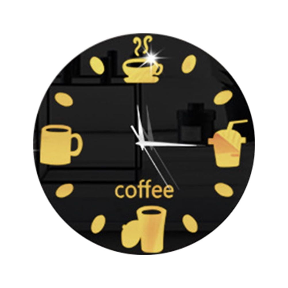 Refrigerator Clock Magnetic Sticky Hanging Clock Coffee Pattern Fridge ...