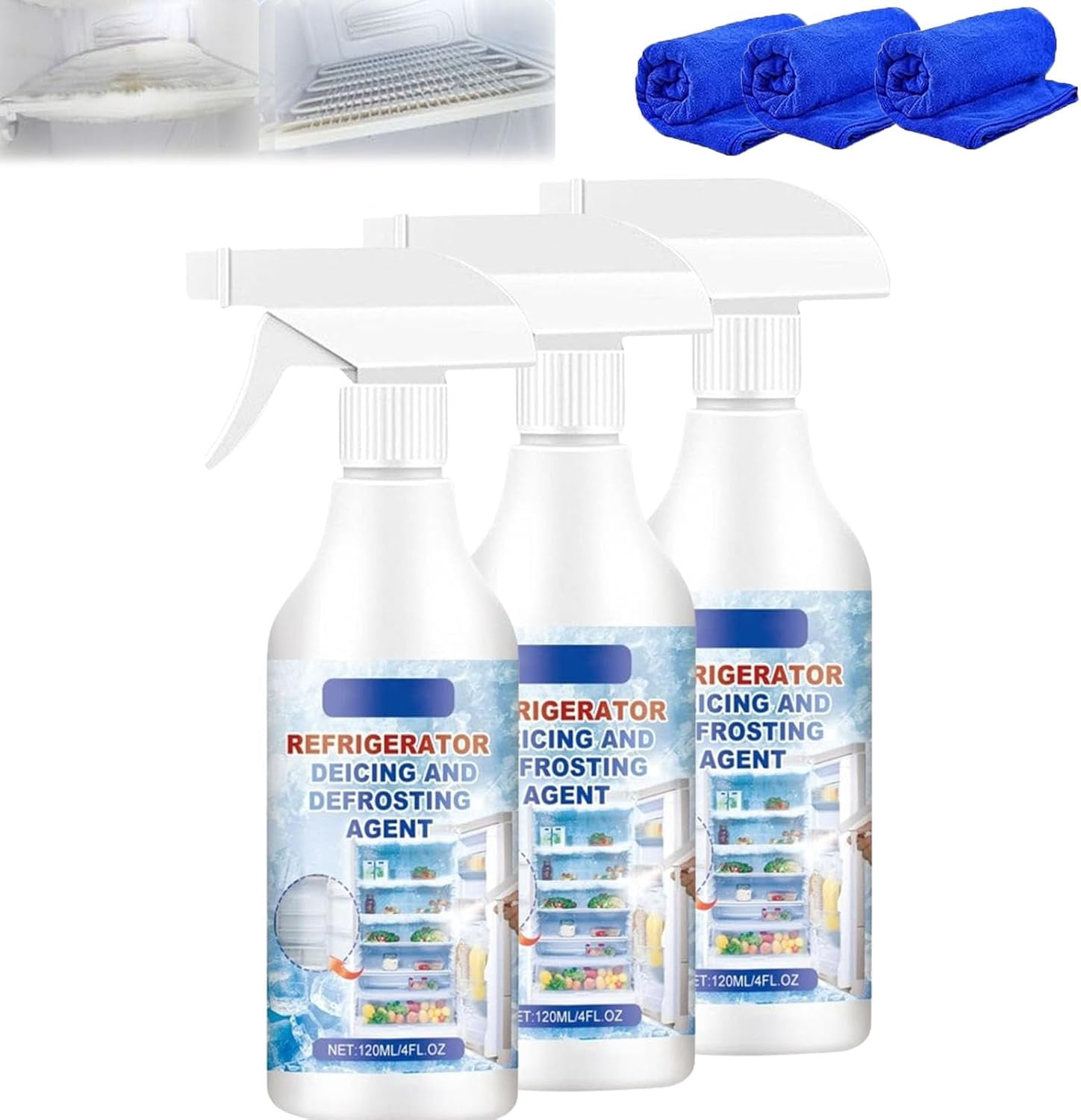 Refrigerator Defrosting Spray, Fridge Freezer Defrosting Spray, 120ml ...