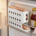Refrigerator Door Egg Storage Box - Rolling Slide Organizer for Side ...
