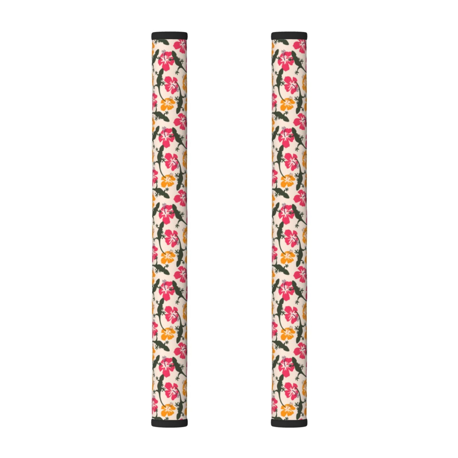 Refrigerator Door Handle Covers Set of 2 - Black Gecko Lizard Flowers ...