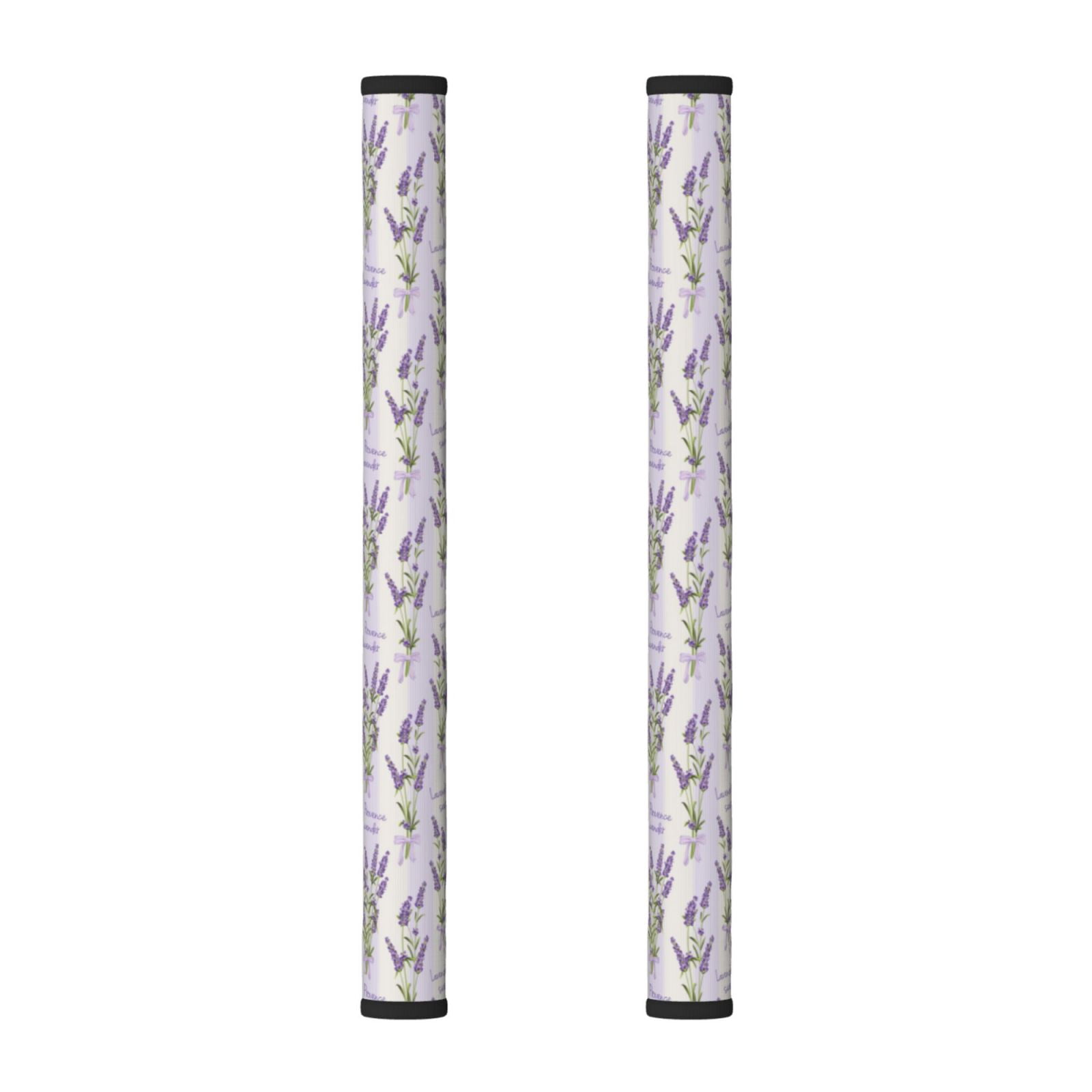 Refrigerator Door Handle Covers Set of 2 - Lavender Flowers Bow Tie ...