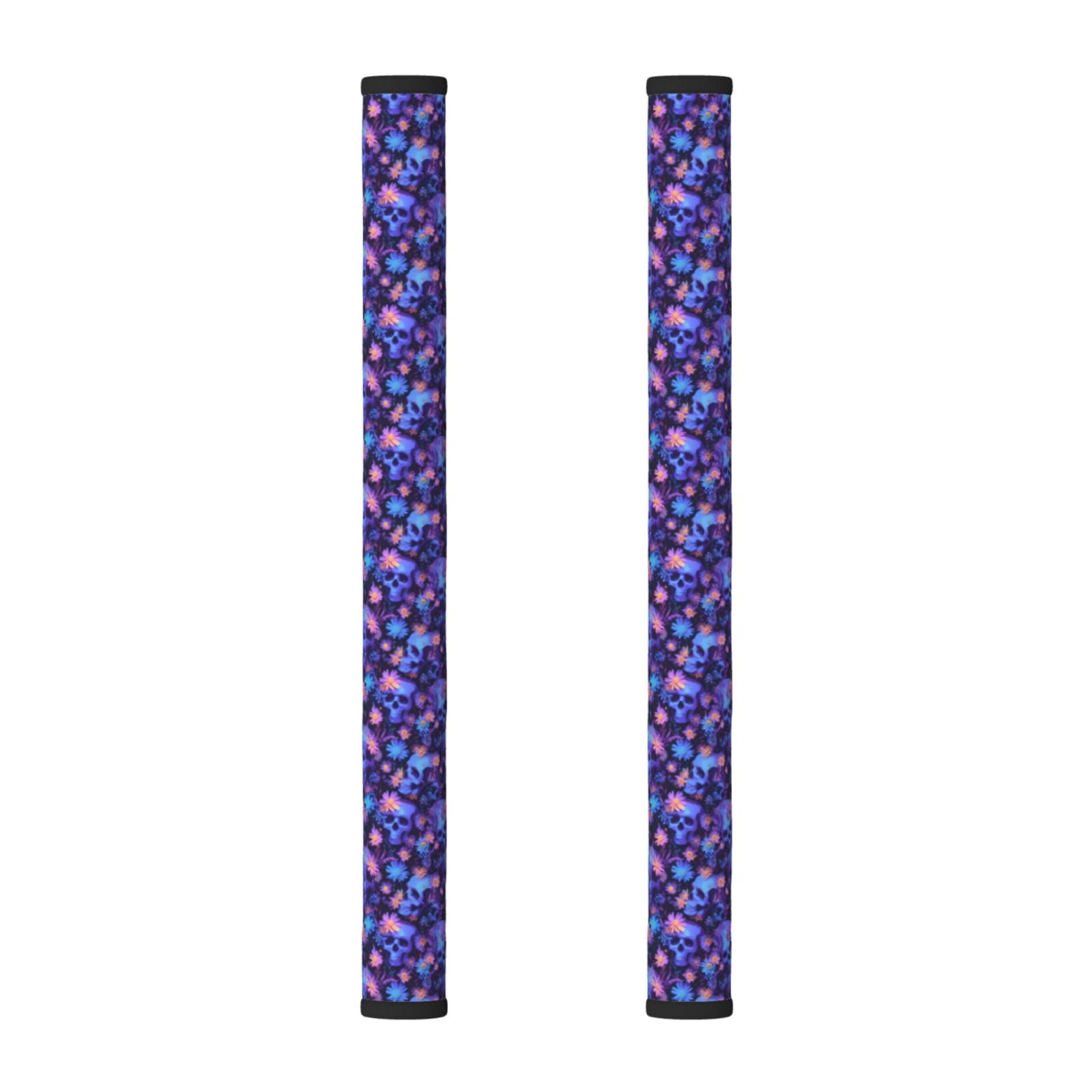 Refrigerator Door Handle Covers Set of 2, Skull daisy purple Adjustable ...