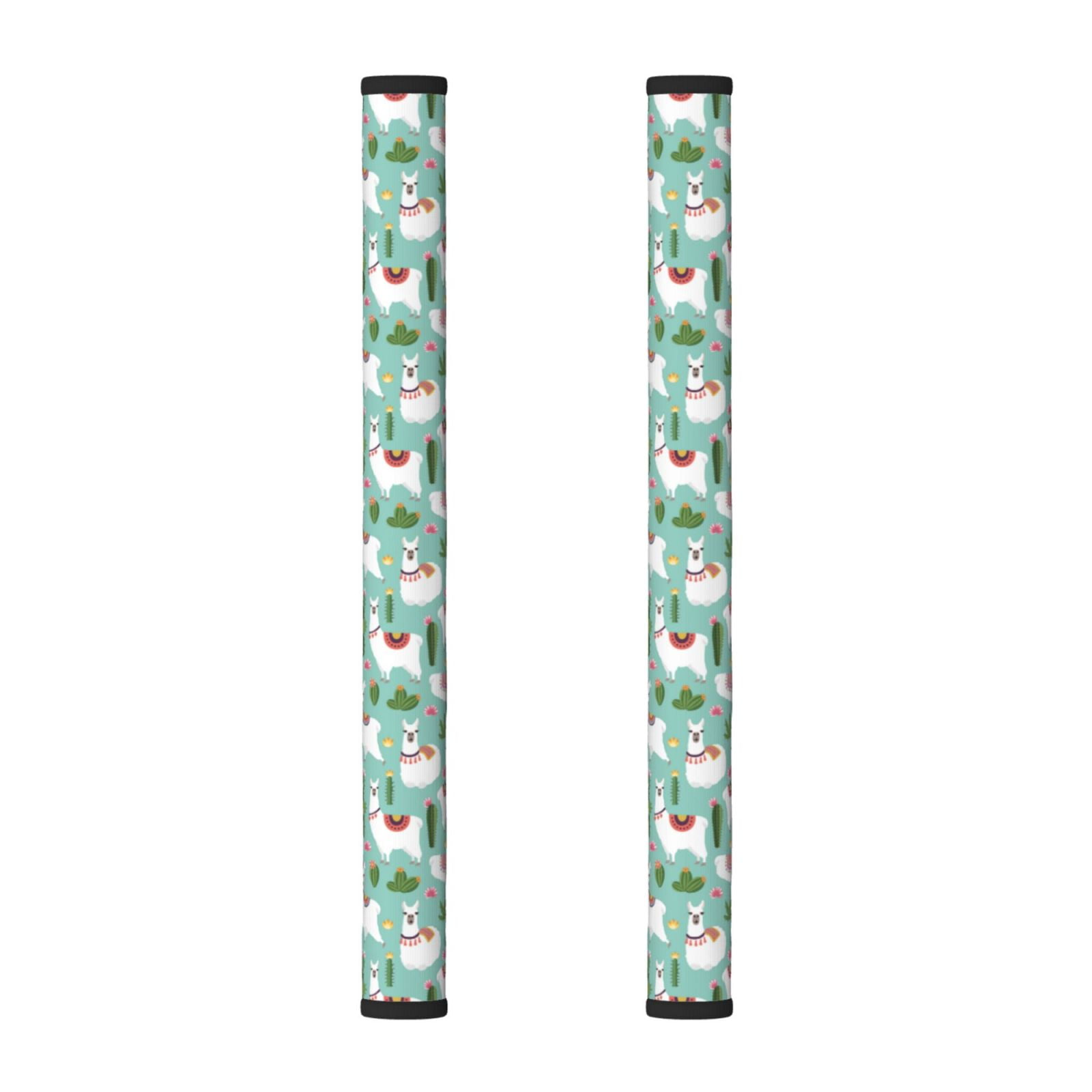 Refrigerator Door Handle Covers Set of 2 - White Cute Alpaca Green ...