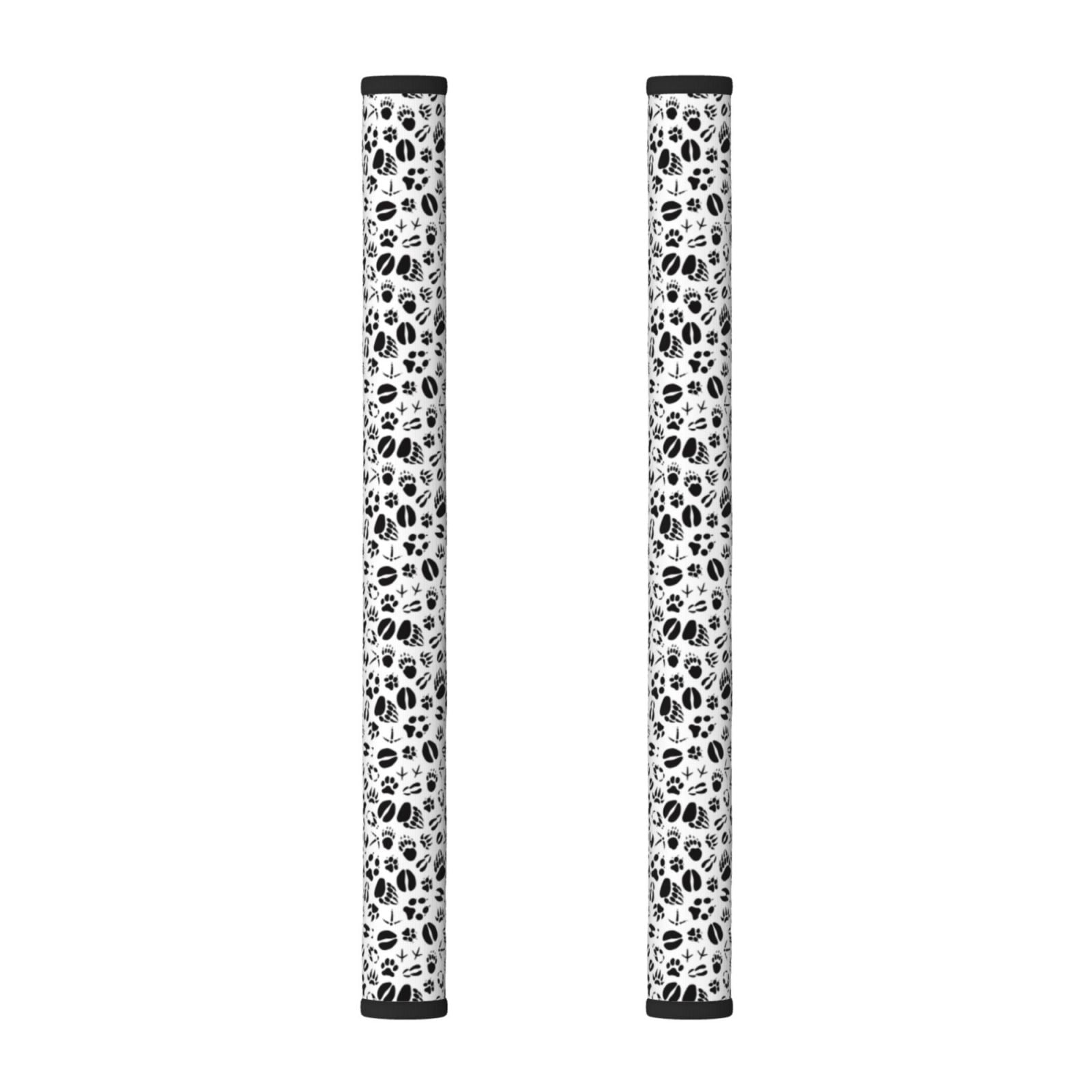 Refrigerator Door Handle Covers Set of 2 black footprints Adjustable ...