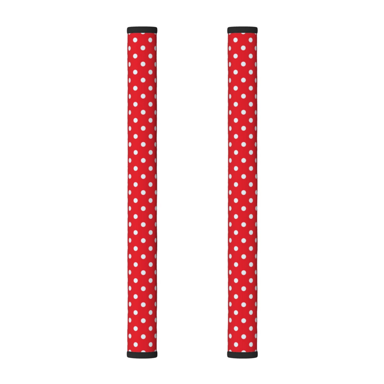 Refrigerator Door Handle Covers Set of 2, bright red white polka dots ...