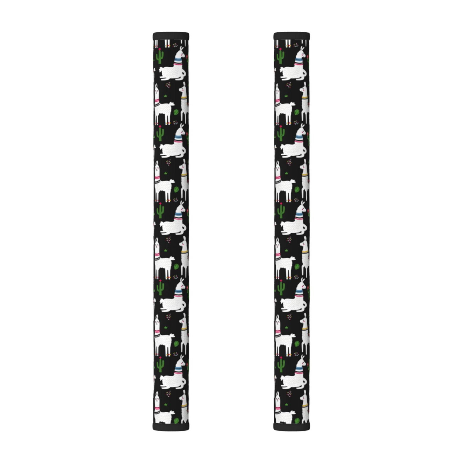 Refrigerator Door Handle Covers Set of 2 - llama alpaca cactus black ...