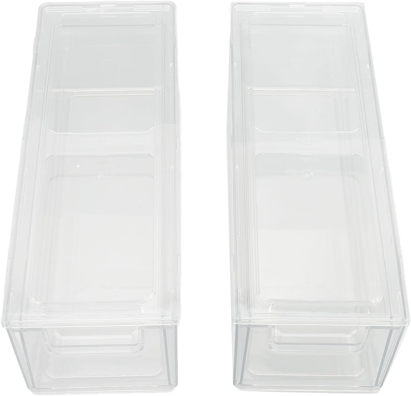 Refrigerator Drawer Organizer Reusable Clear Fridge Bin Storage Set for ...