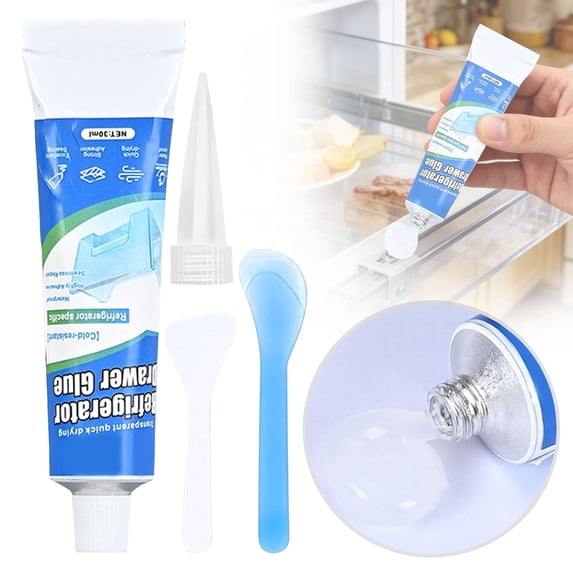 Refrigerator Drawer Repair Adhesive,1Pcs Freezer Crack Fix Glue for PE ...