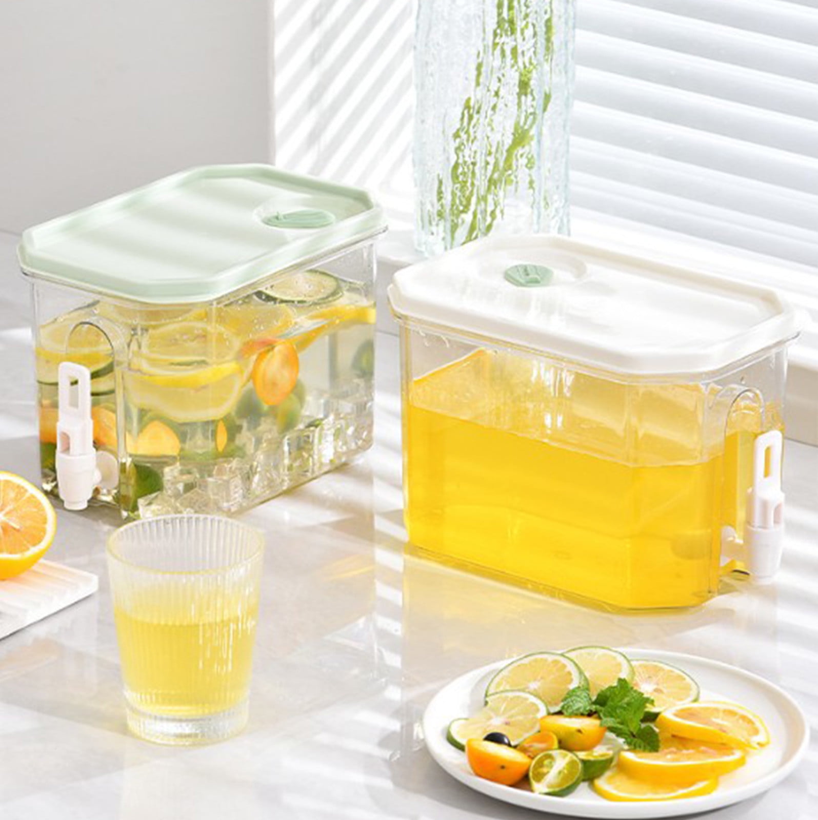 Refrigerator Drink Dispenser, Cold Beverage Storage Container with ...