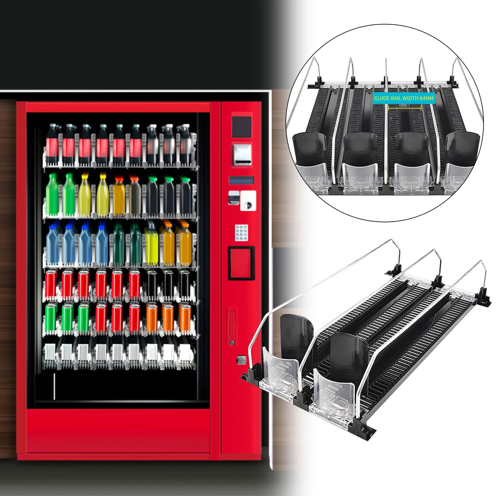 Refrigerator Drink Organizer, 2-pack Supermarket Freezer Beverage ...