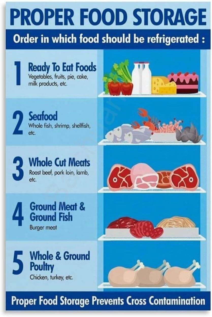 Refrigerator Food Storage Infographic Proper Storage Food Safety Guide ...