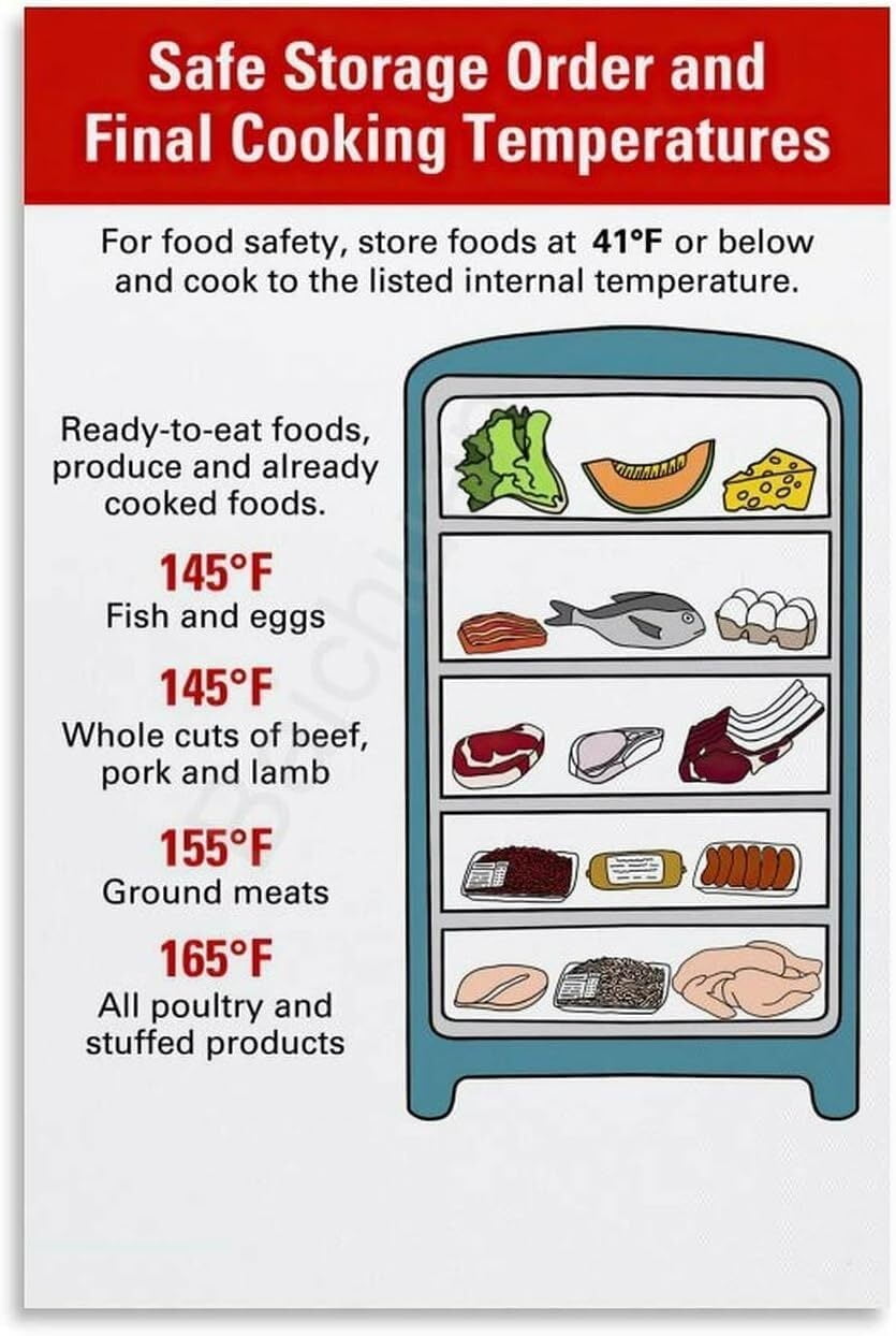 Refrigerator Food Storage Infographic Proper Storage Food Safety Guide ...
