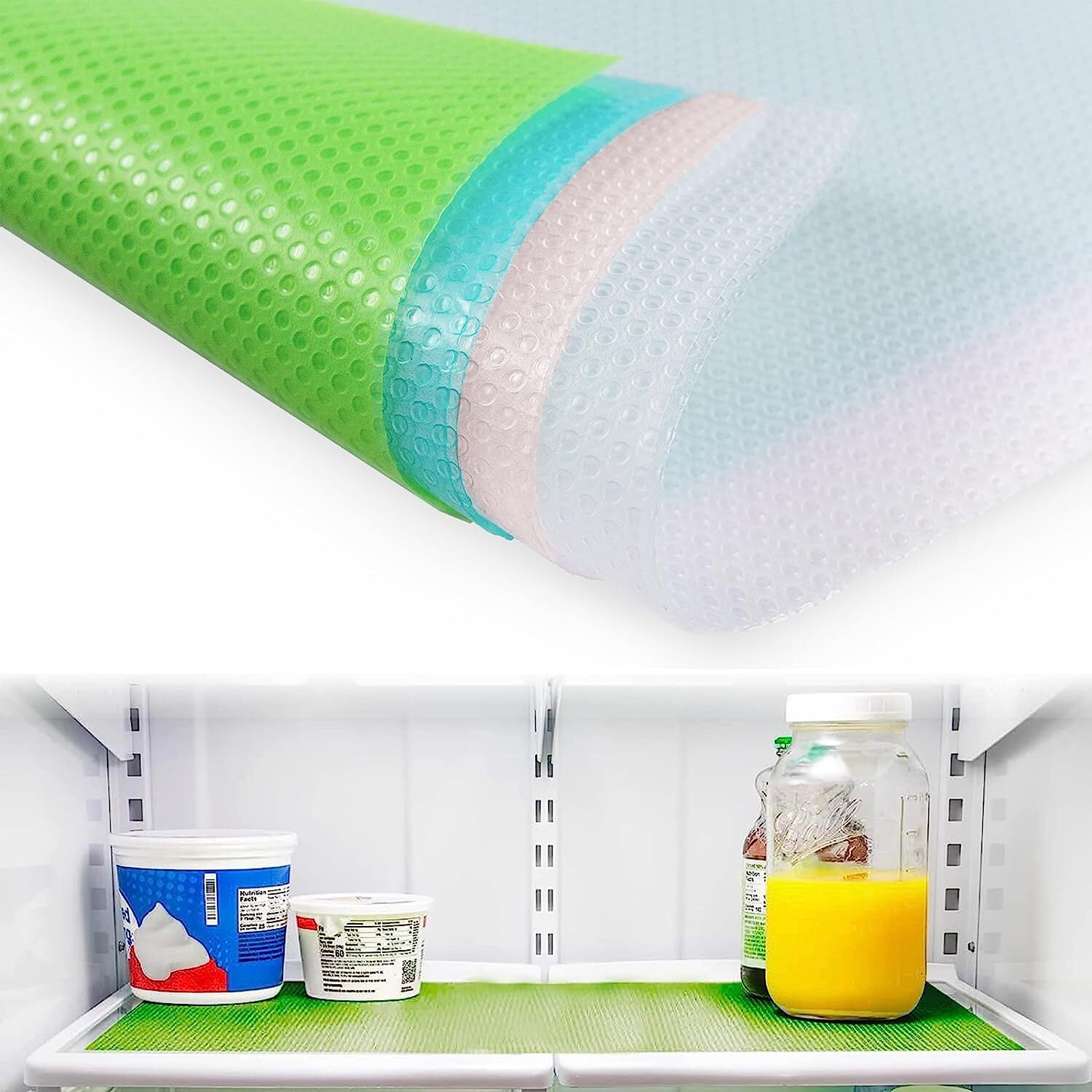 Refrigerator Liners by (9 Pack) for Glass Shelves Protects Against ...
