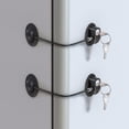 Refrigerator Lock 2 Packs, Fridge Lock with Silicone Wire Protection ...