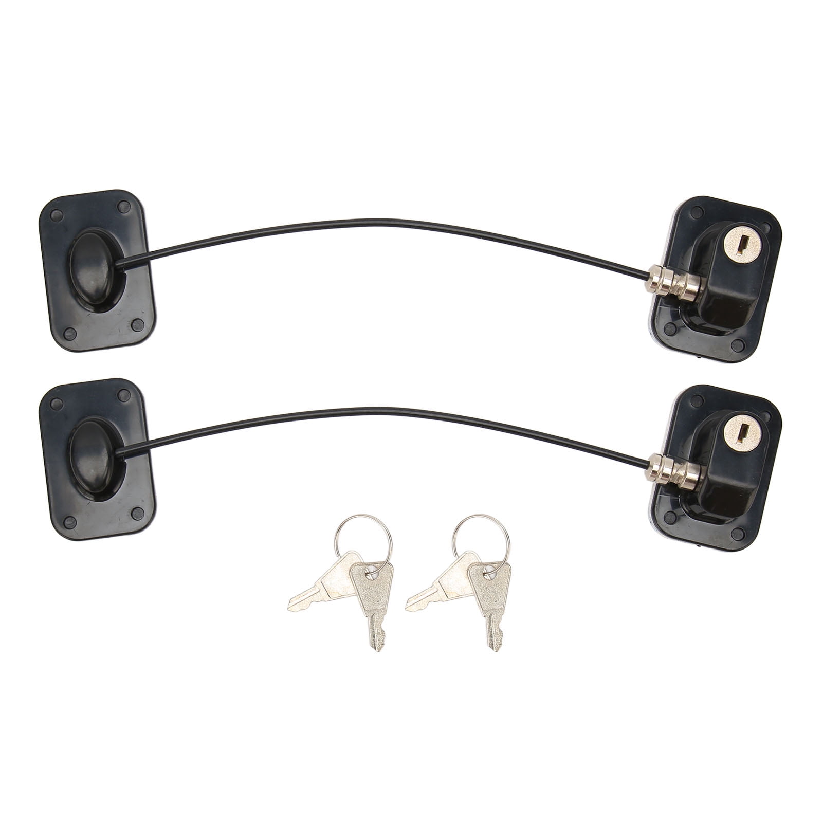 Refrigerator Lock 2Pcs with 4 Keys - Easy Mounting Plastic Stainless ...