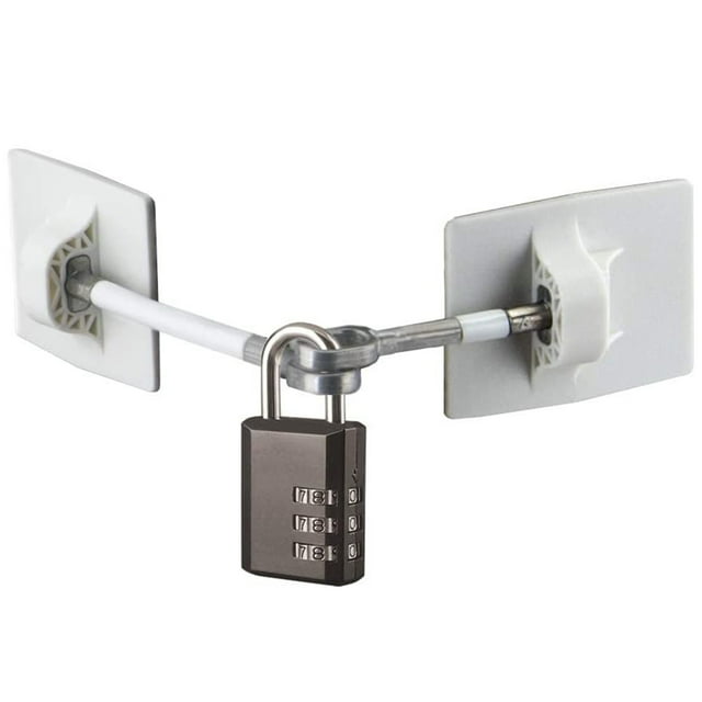 Refrigerator Lock Fridge Freezer Security White with Black Combination ...