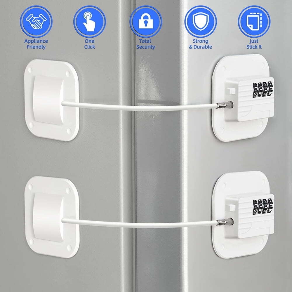 Refrigerator Lock, Fridge Lock for Adults, Volibel Multi-Purpose Baby ...