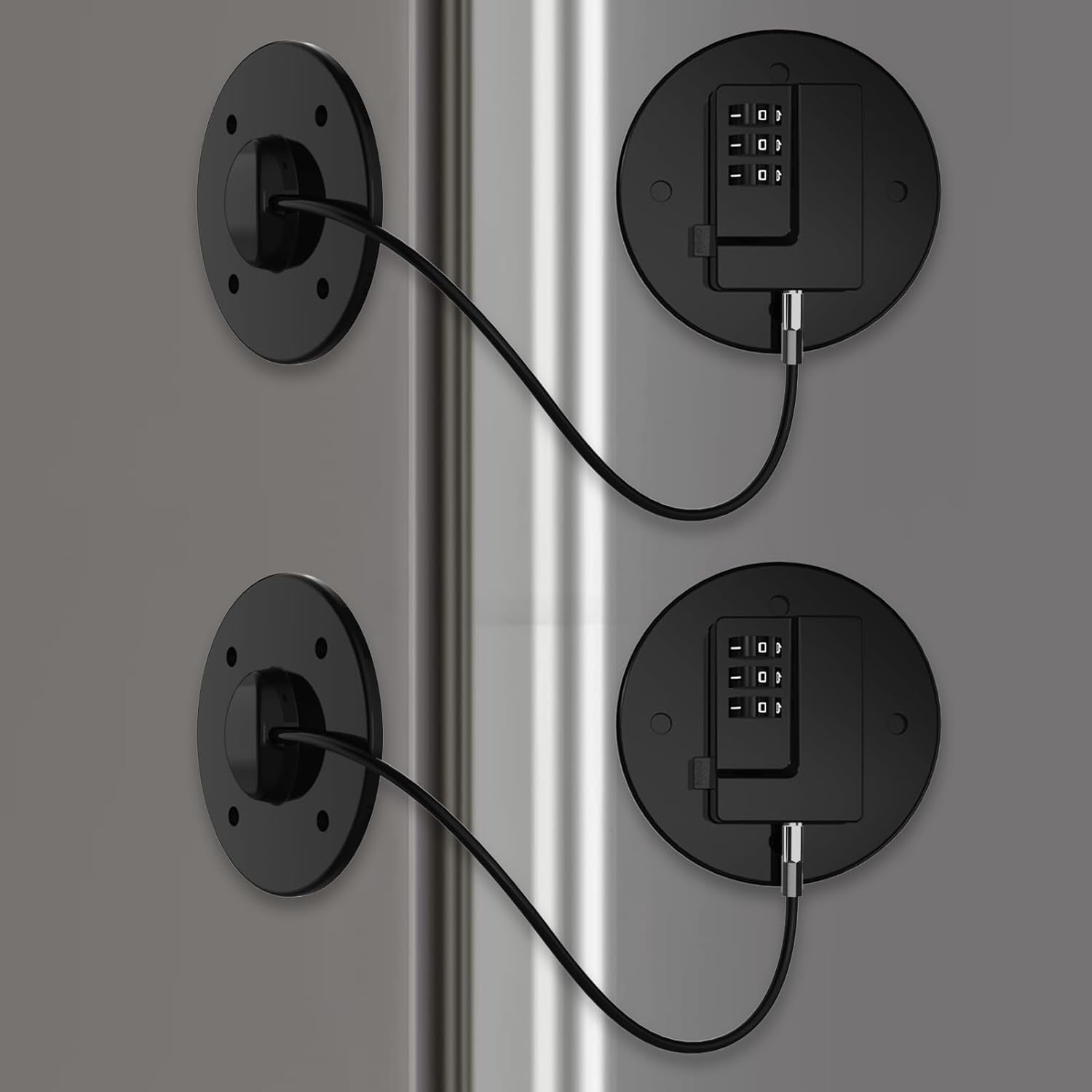 Refrigerator Lock for Kids, 2 Pack Fridge Lock Child Proof Cabinet ...