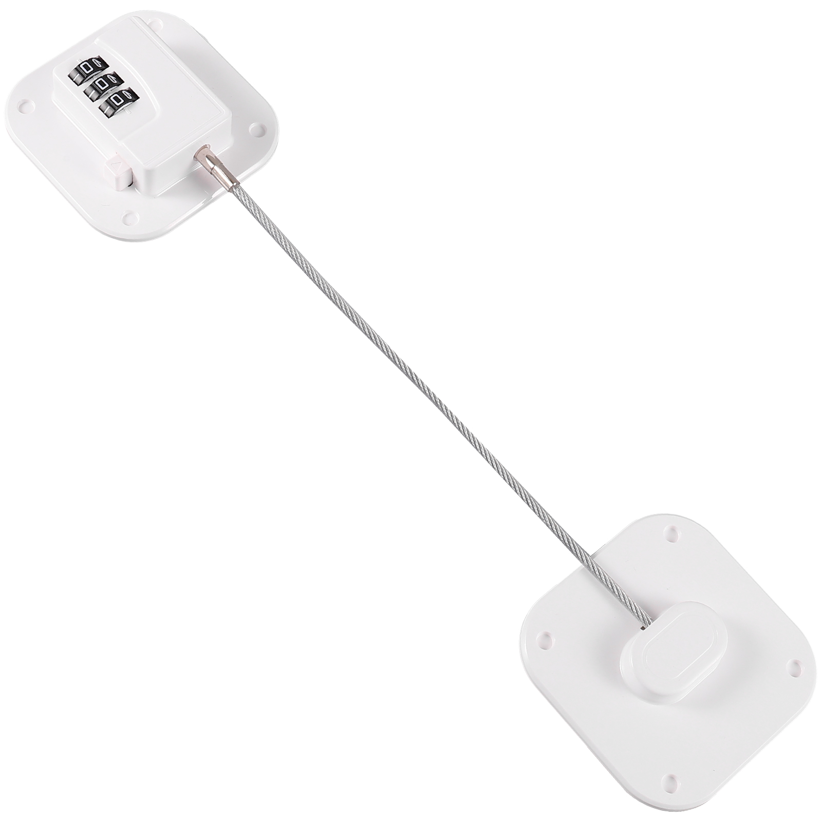 Combination Fridge Lock for Home Use Safe Plastic and Metal White Color ...