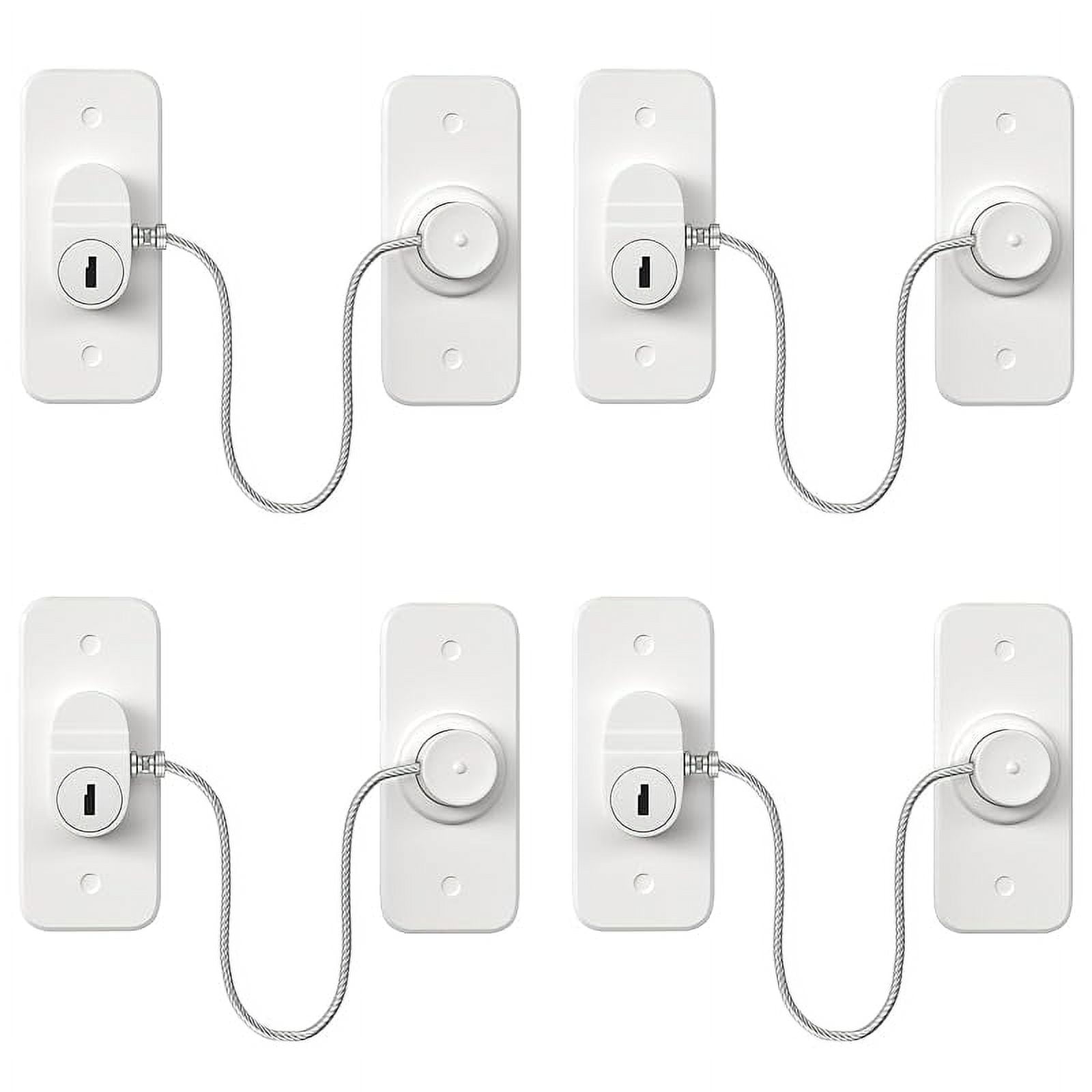 Refrigerator Lock lkjhf 4 Pack Mini Fridge Locks for Kids No Drill ...