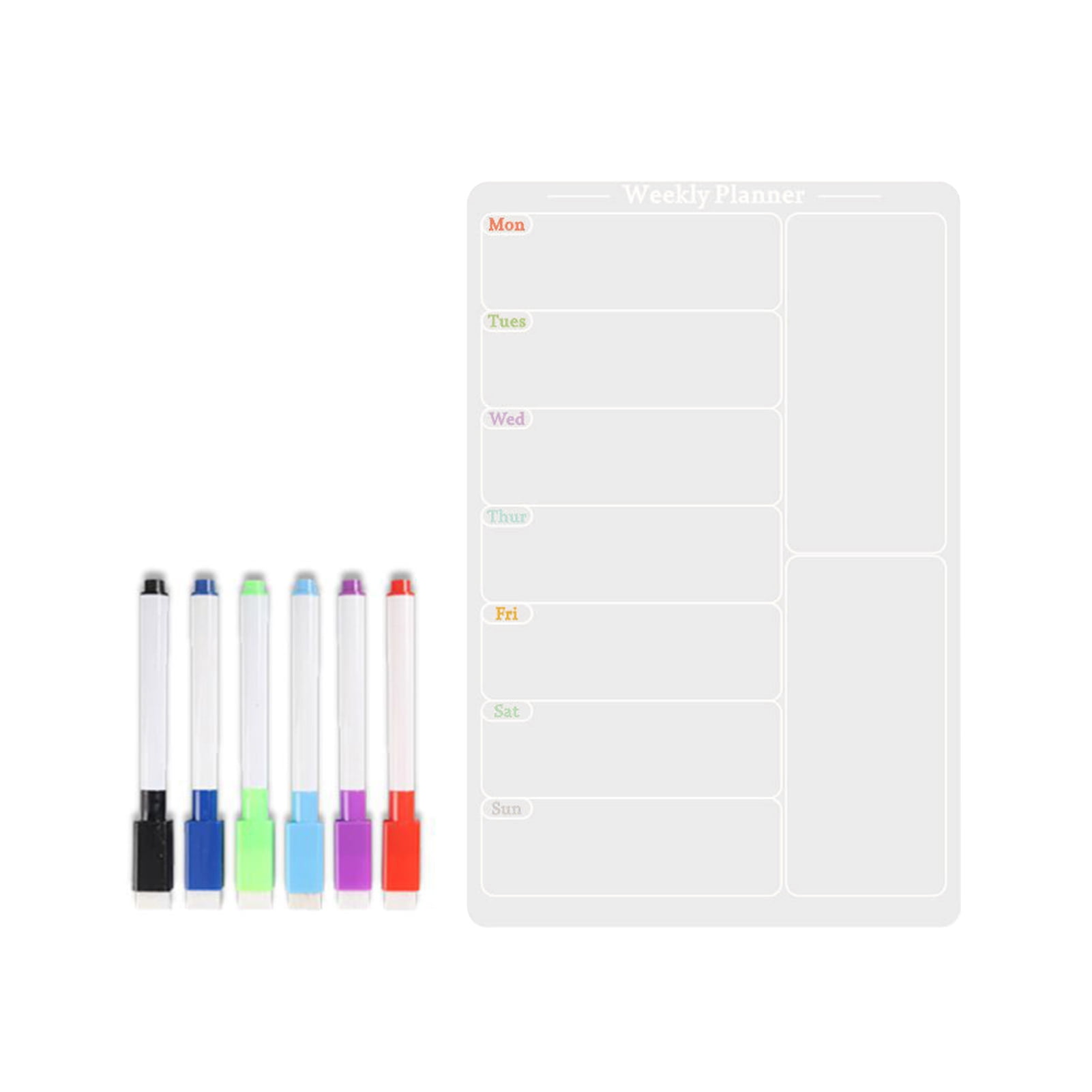 Refrigerator Magnet Weekly Meal Planner Acrylic Magnetic Meal Planner ...