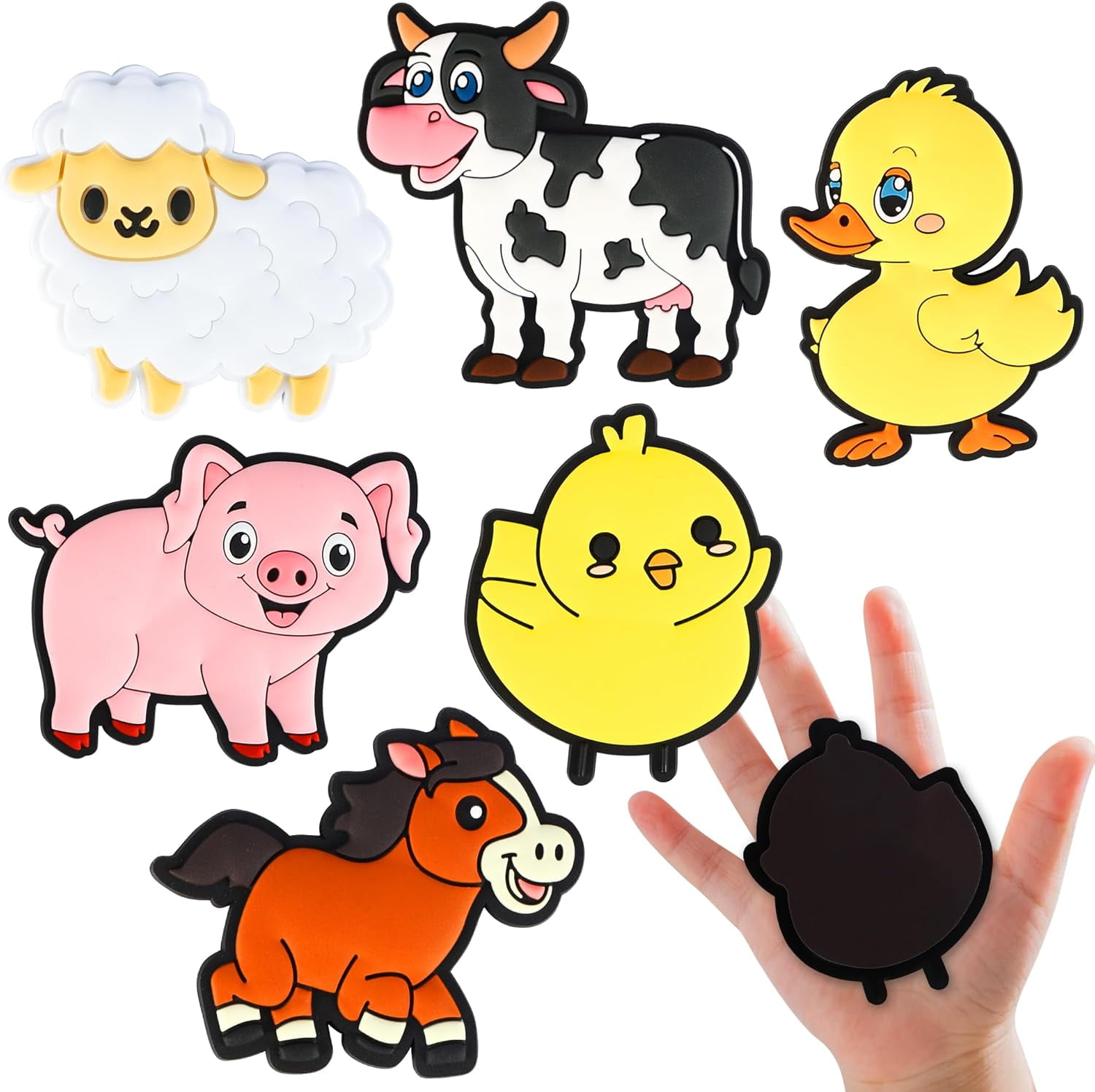 Refrigerator Magnets for Kids, Large Cute Farm Animals Fridge Magnets ...