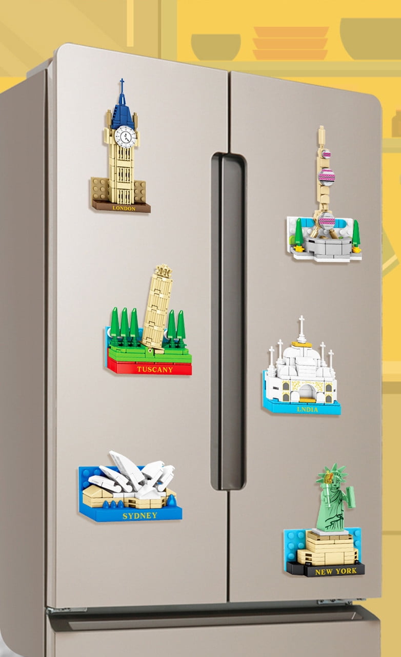 Refrigerator Magnets World Wonders Custom Building Blocks Set 361pcs ...