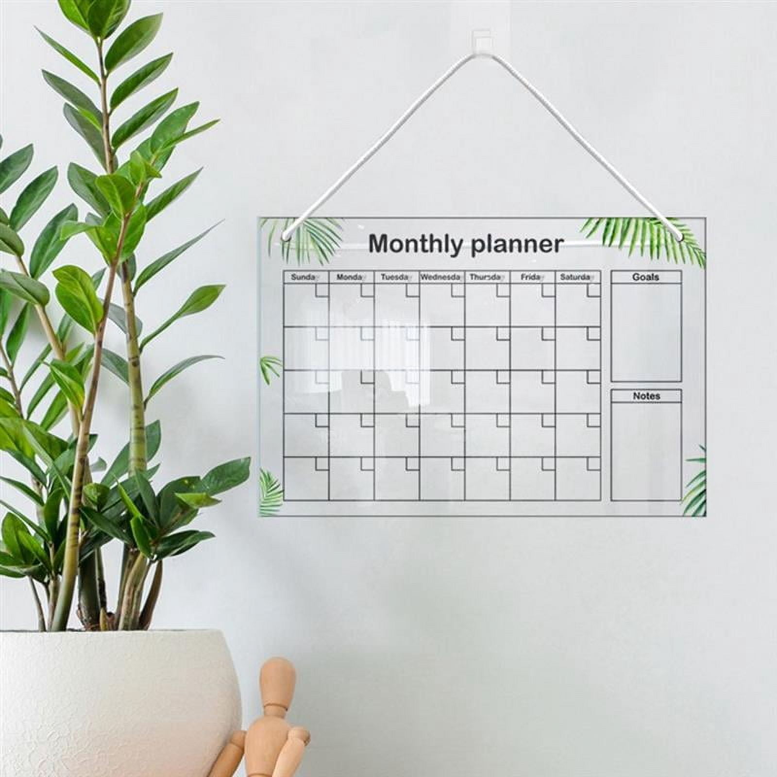 Refrigerator Monthly Planning Note Board Acrylic Wall Calendar Decors ...
