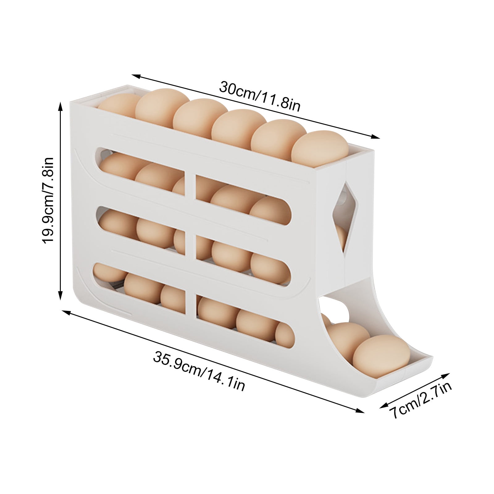 Refrigerator Multi-layer Egg Rack - Automatic Rolling Refrigerator Egg ...