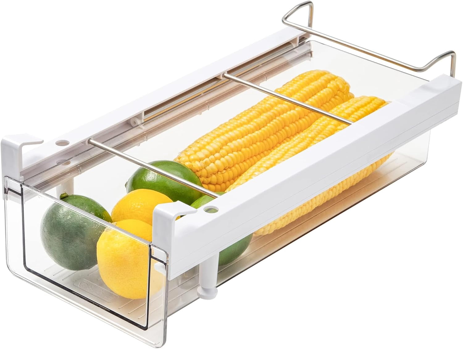 Refrigerator Organizer Bins, Clear Plastic Fridge Drawer With Handle ...